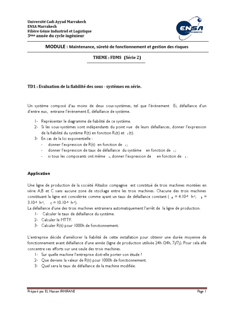 TD2-Chap3 (Mod Math SDF) | PDF | Informatique et technologies de l ...