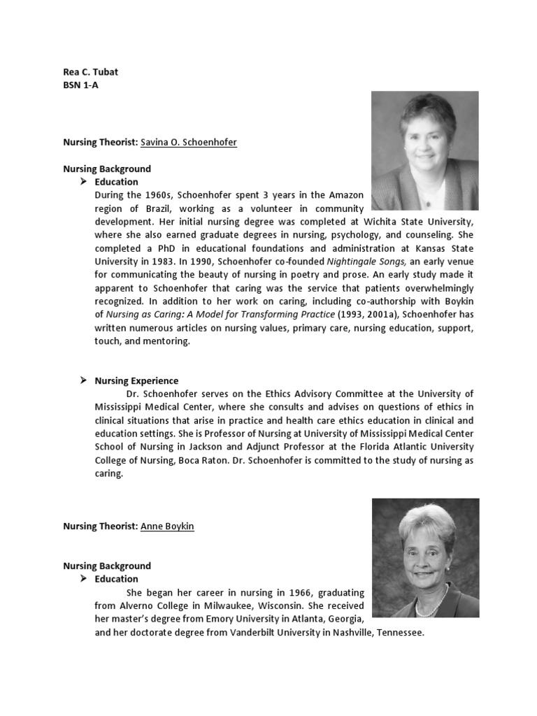 Anne Boykin and | PDF | Nursing | Cognition