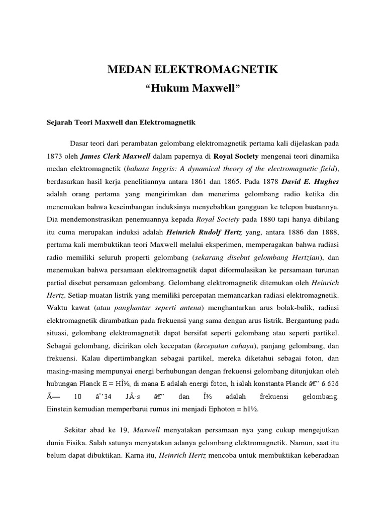 Teori Maxwell dan Gelombang EM | PDF | Metode & Bahan Ajar