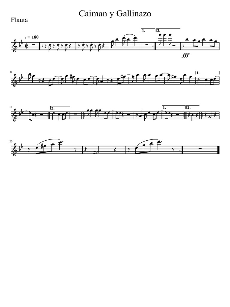Letra y Partituras de Caimán y Gallinazo | PDF