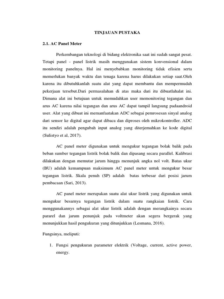 Laporan Instrumen Data AC Panel | PDF | Teknologi & Rekayasa