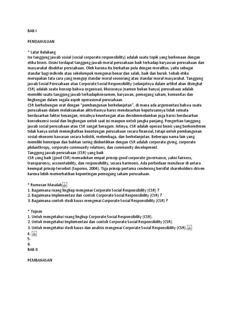 Pengertian CSR | PDF