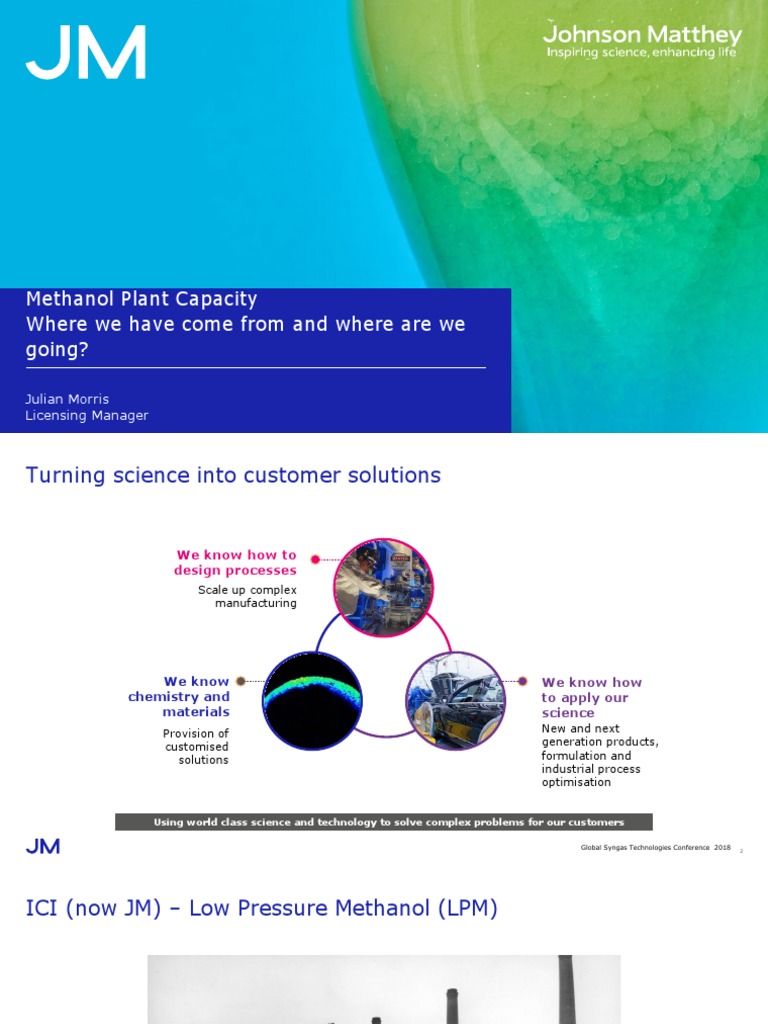 Johnson Matthey Syngas Methanol Plant Capacity Final | PDF | Methanol ...