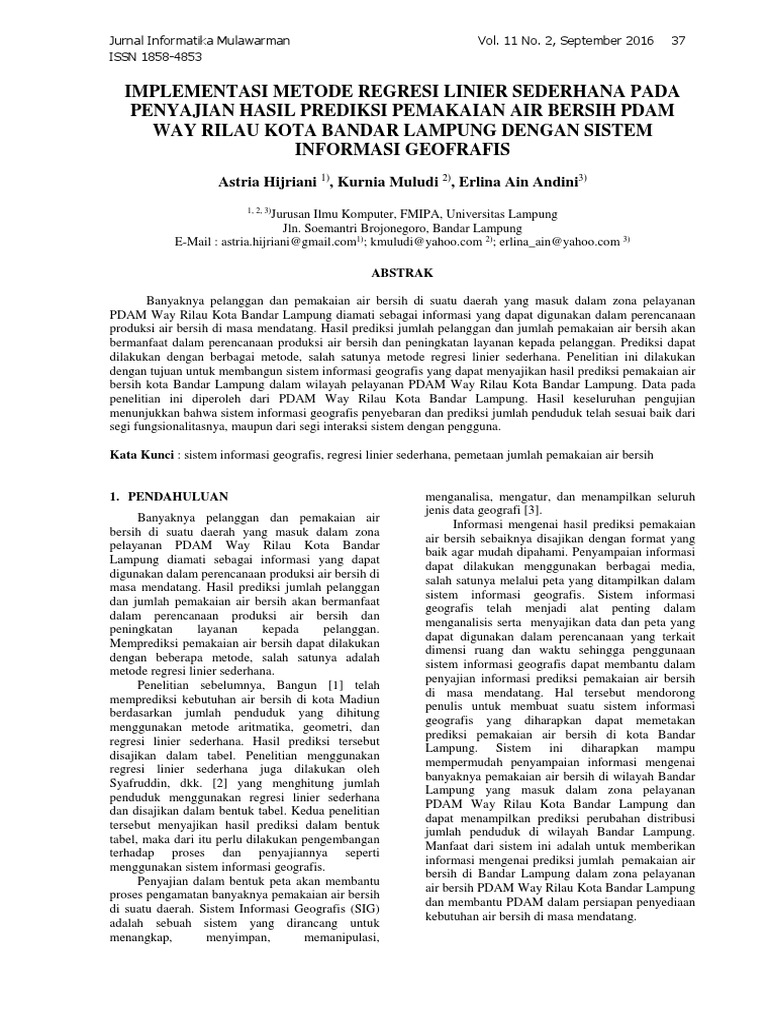 Implementasi Regresi Linier | PDF