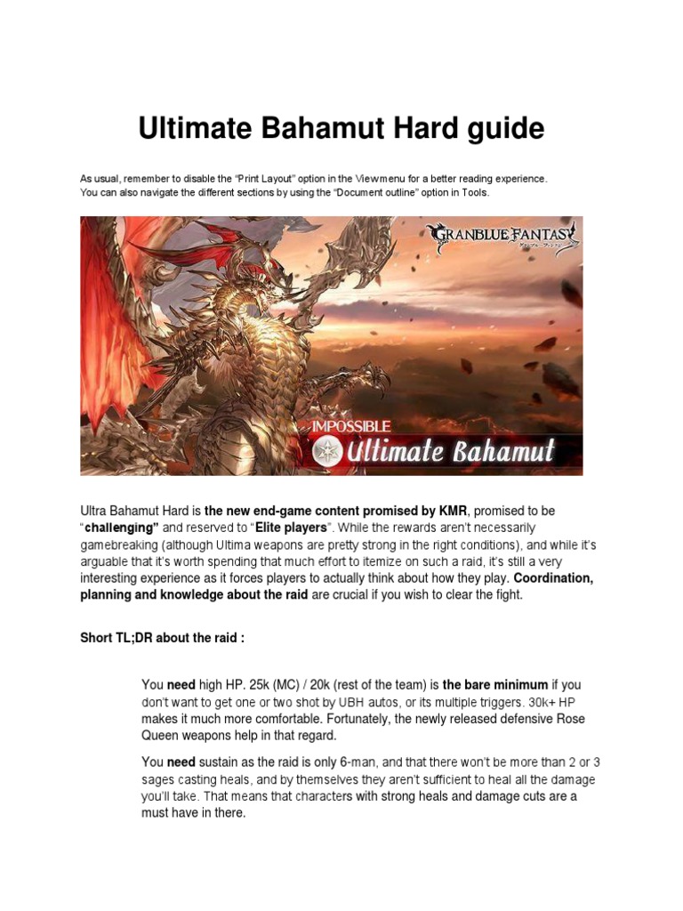 Ultimate Bahamut Hard Guide | PDF | Leisure | Nature