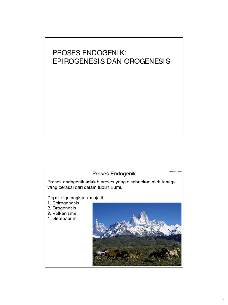 Proses Endogenik 01 - Epirogenesis & Orogenesis | PDF