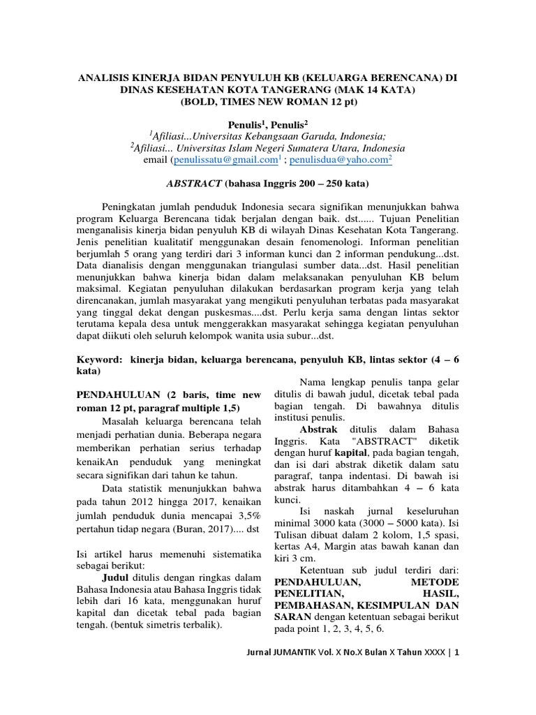 Contoh Jurnal Template | PDF