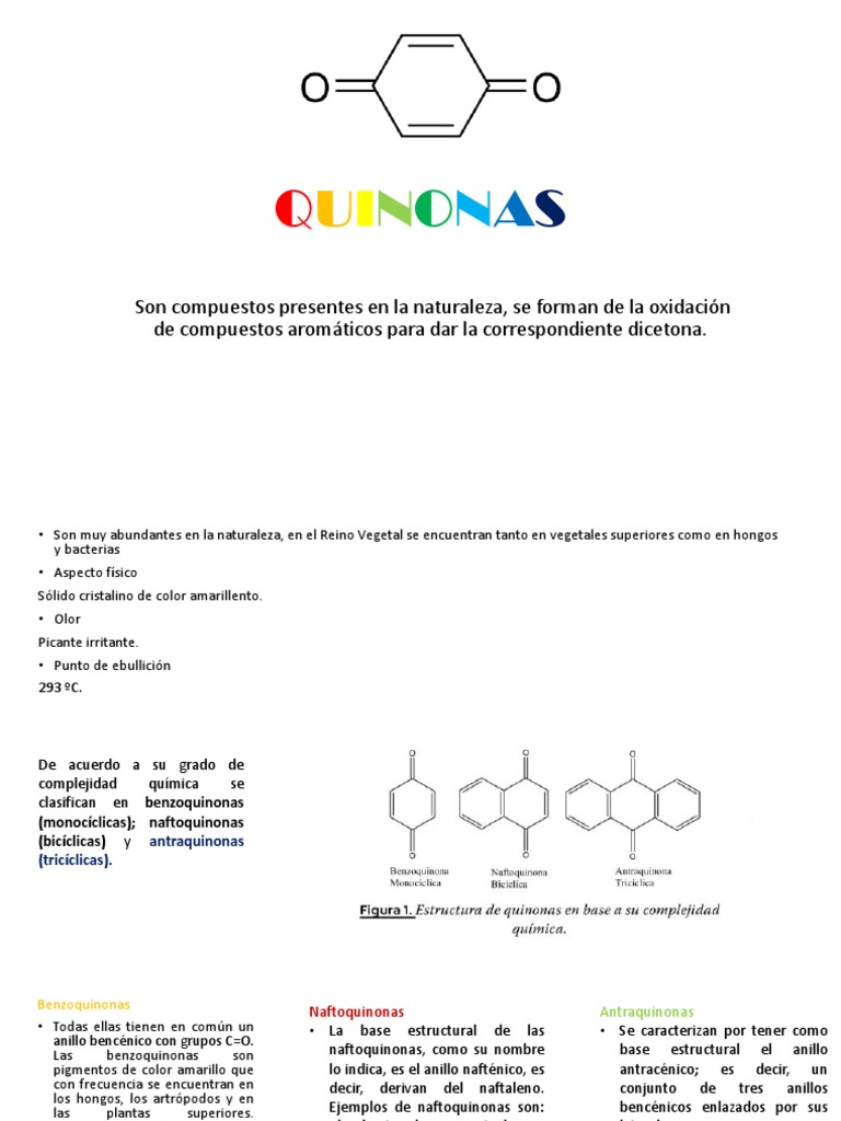QUINONAS | PDF | Ácido | Compuestos químicos