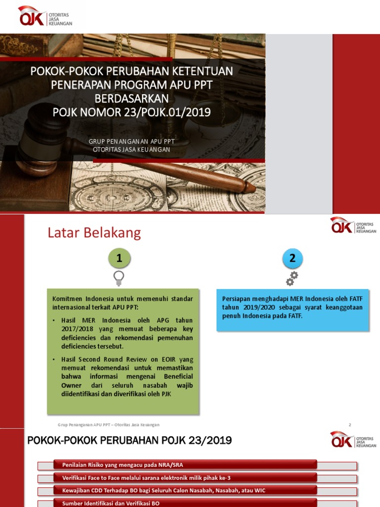 Sosialisasi Pojk 23 Apu PPT 1 | PDF