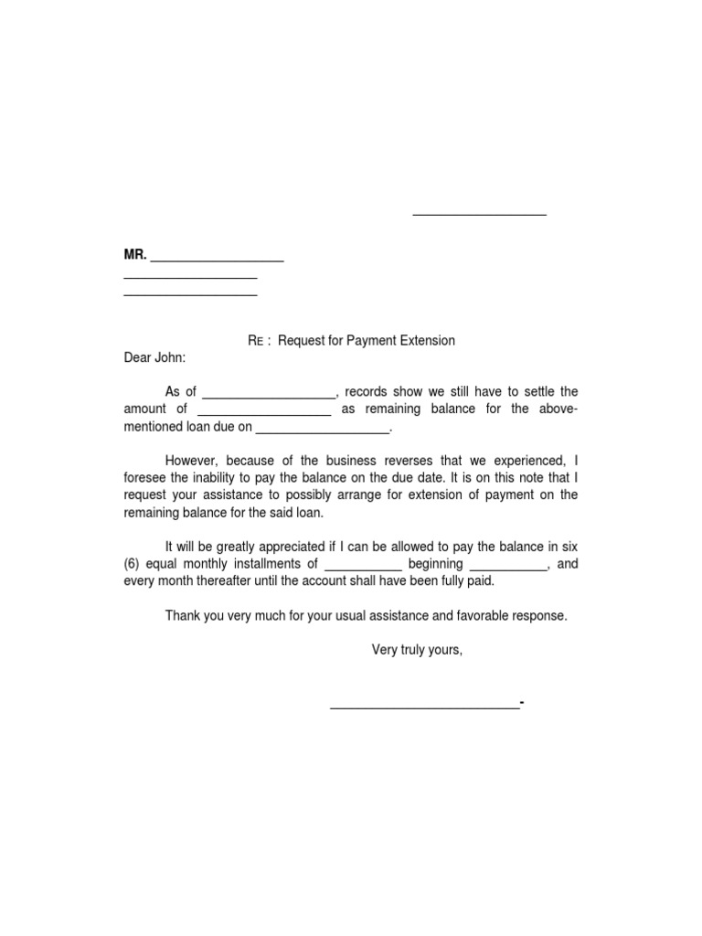 Request For Extension | PDF
