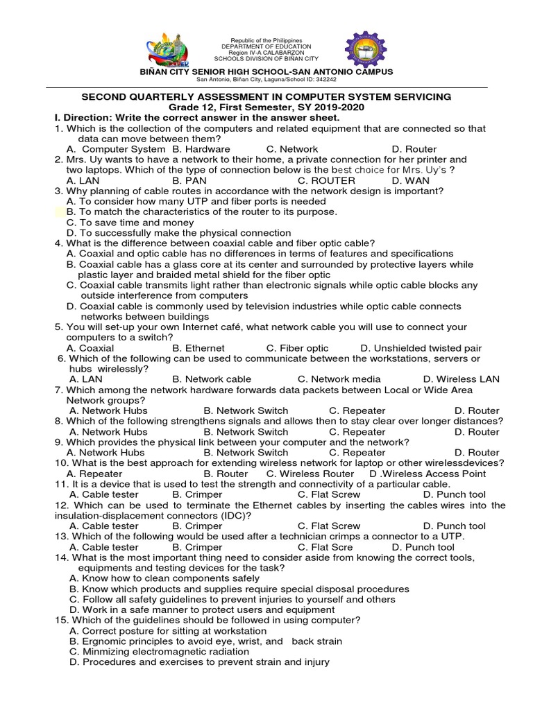 2nd Quarter g12 Css | PDF | Network Switch | Wireless Lan