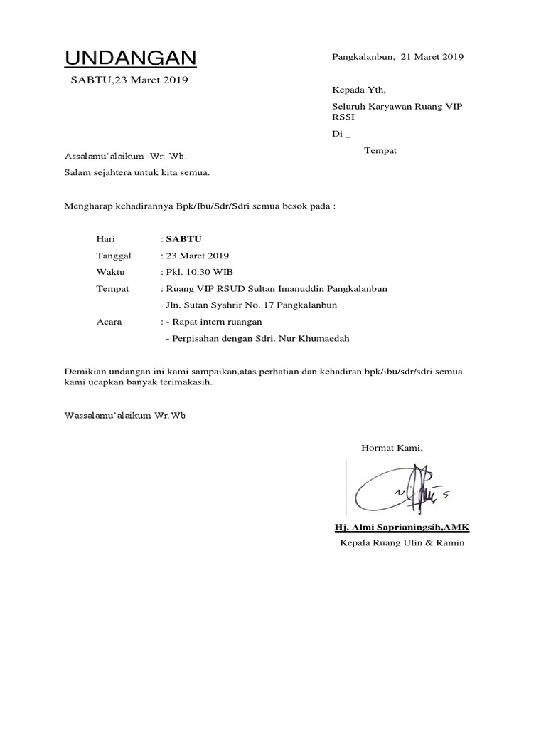 Undangan Rapat Vip | PDF