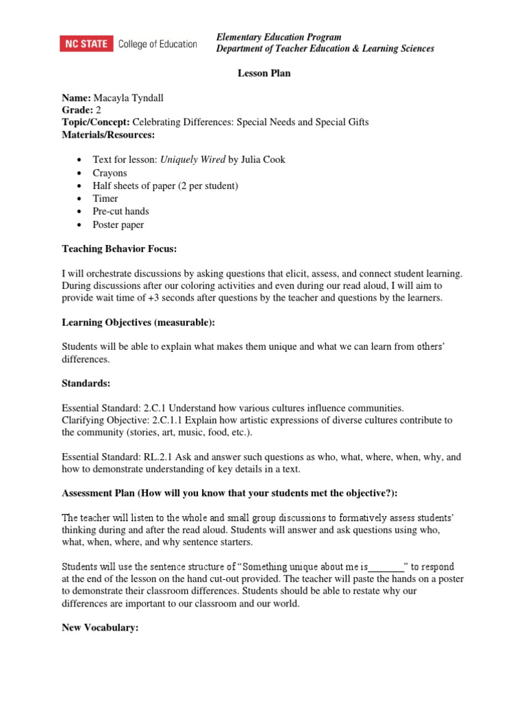 Celebrate Differences LP | PDF | Lesson Plan | Teachers