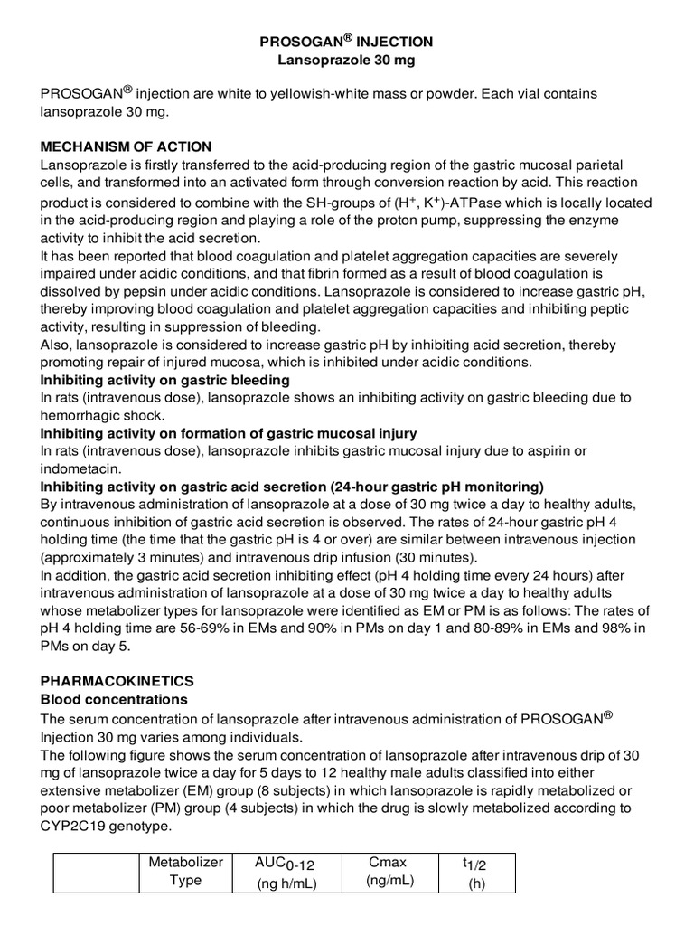Leaflet - Prosogan | PDF | Pharmacogenomics | Bleeding