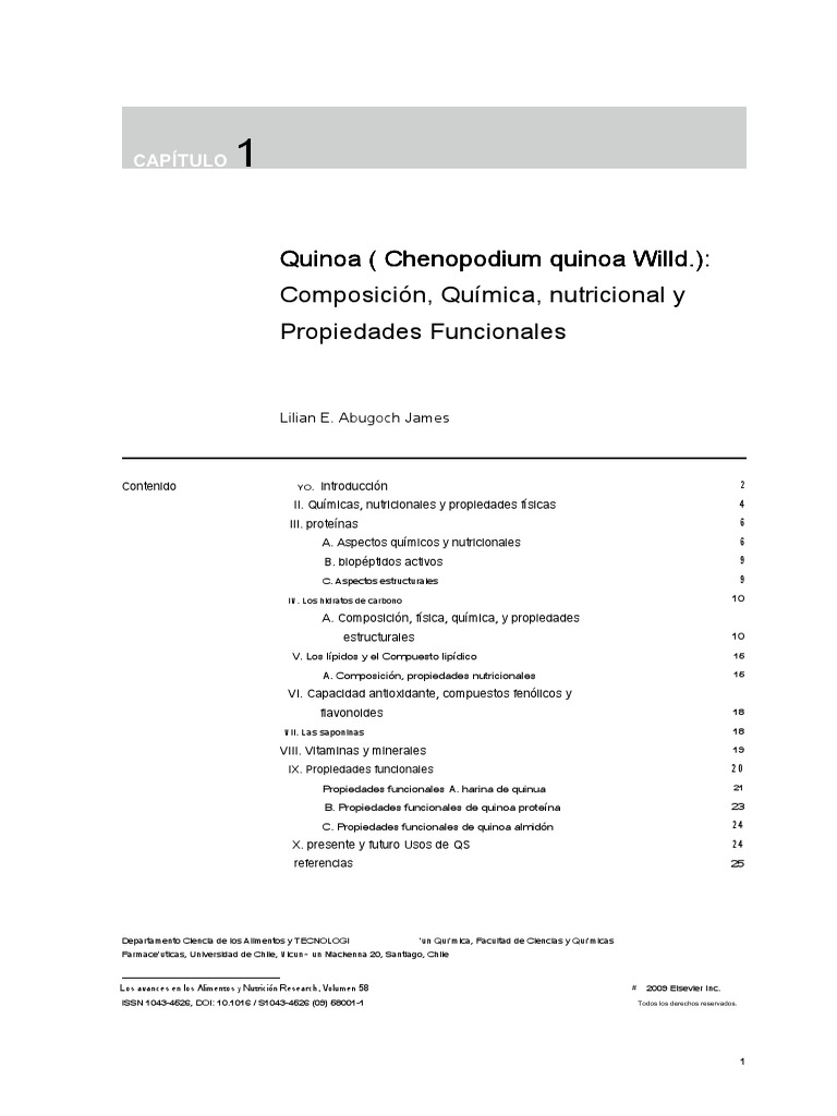 Análisis de la composición química, propiedades nutricionales y ...