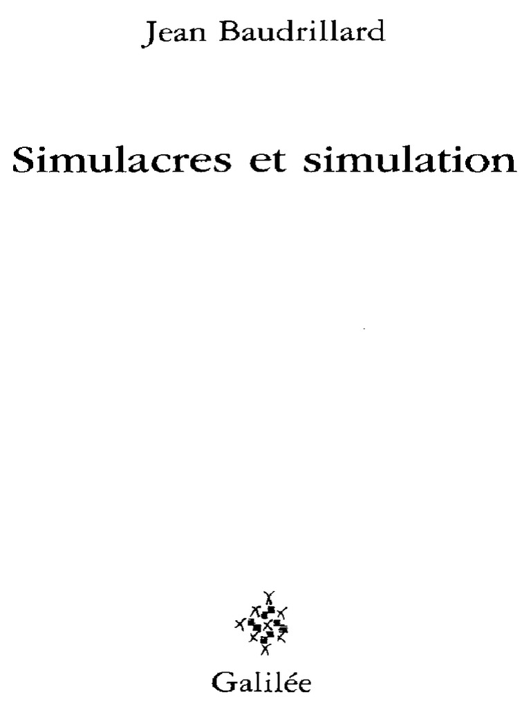 Simulacres Et Simulation | PDF | Vérité | Dieu