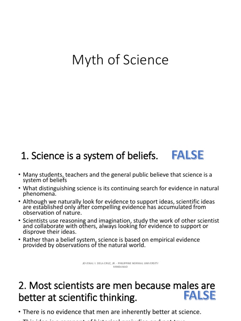 2 - Myth of Science | PDF | Theory | Science