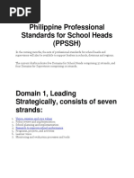 PPSSH Domains and Strands 34 | PDF | Learning | Educational Assessment