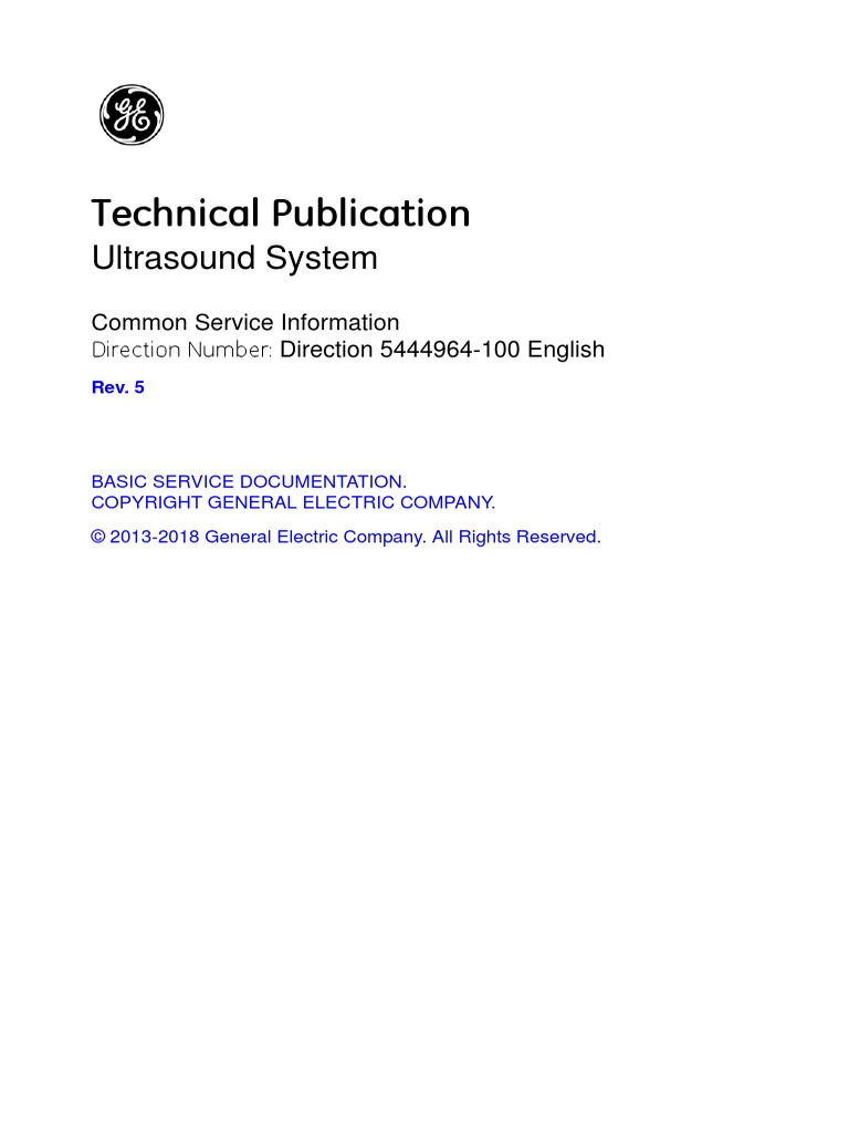Ultrasound Common Service Information (CSI) Manual - SM - 5444964-100 ...