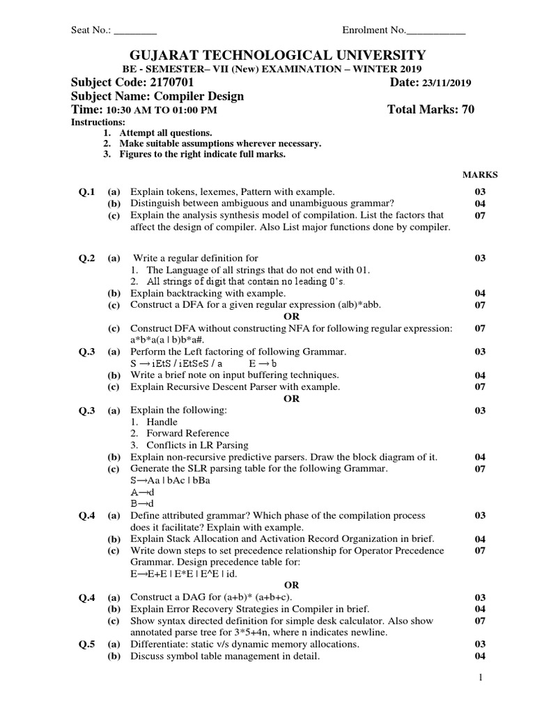 2170701 | PDF | Parsing | Software Development