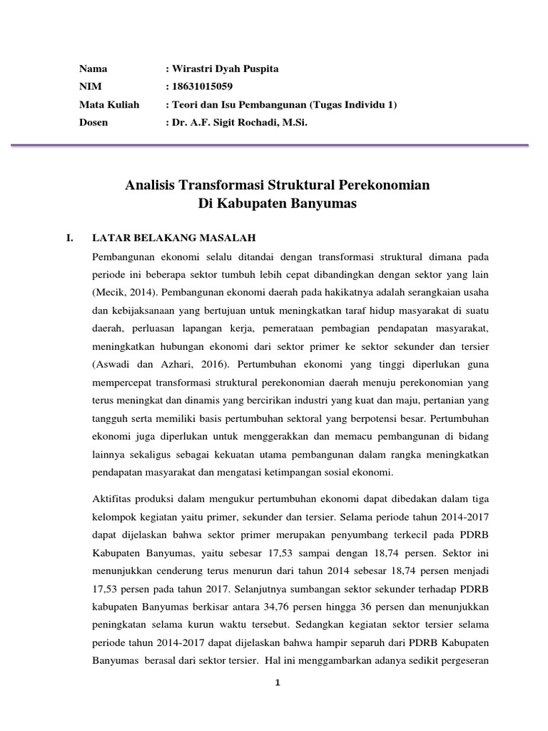 Transformasi Struktural | PDF