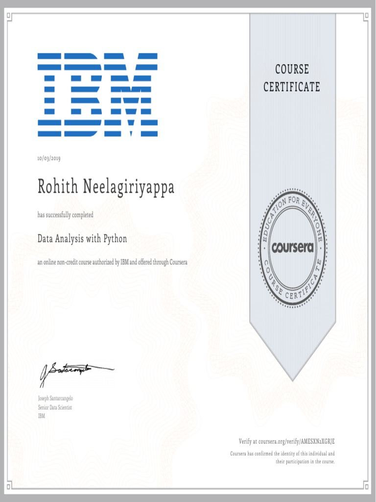 Coursera Certificate | PDF | Computer Data | Data Management