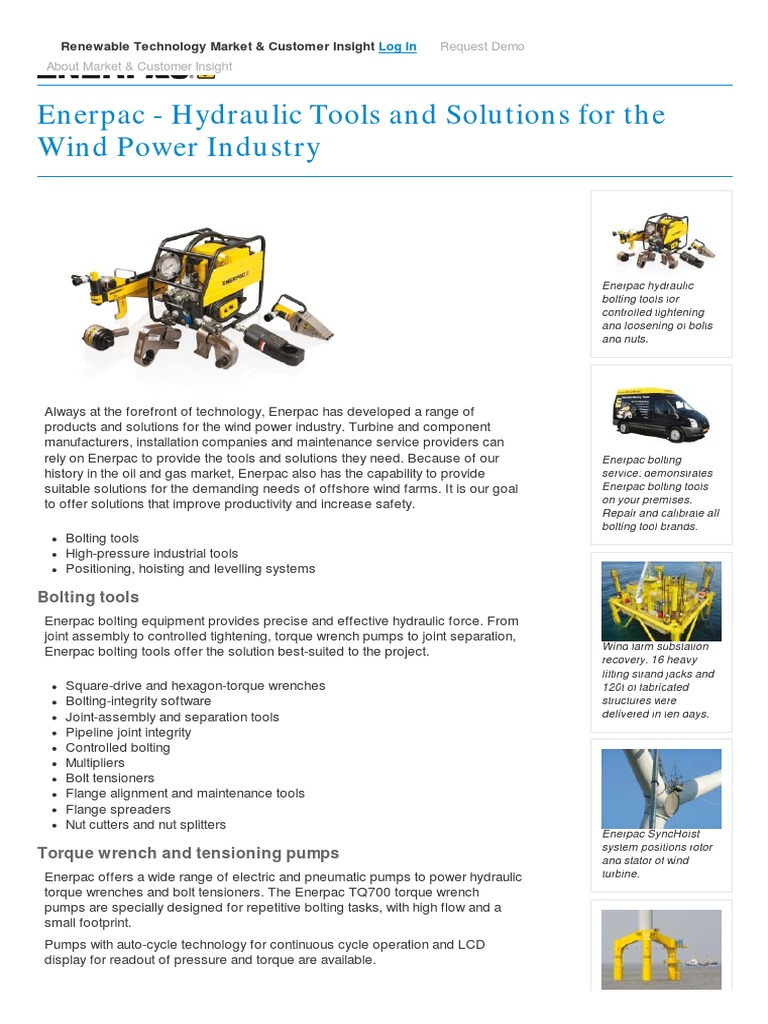 Enerpac - Hydraulic Tool.. | PDF | Elevator | Pump