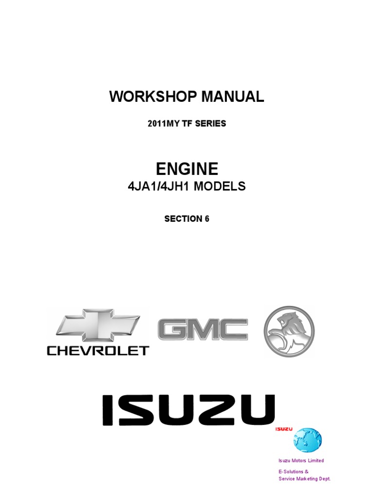 4JA1 and 4JHI ENGINE | PDF | Turbocharger | Engine Technology