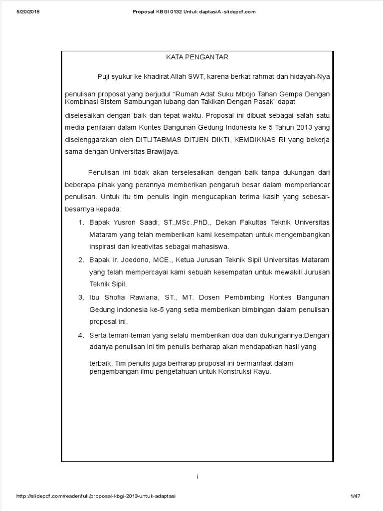 Proposal Kbgi | PDF