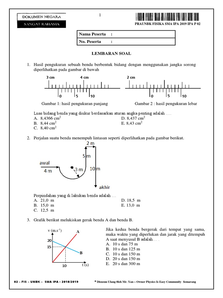 Latihan Unbk Fisika p02 2019 PDF | PDF