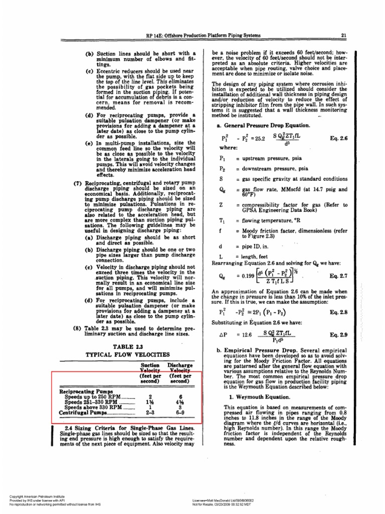 Api-Rp 14 e PDF | PDF
