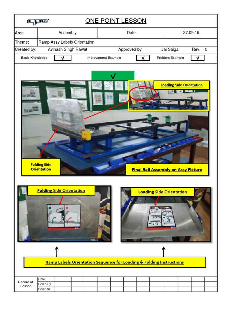 One Point Lesson PDF | PDF