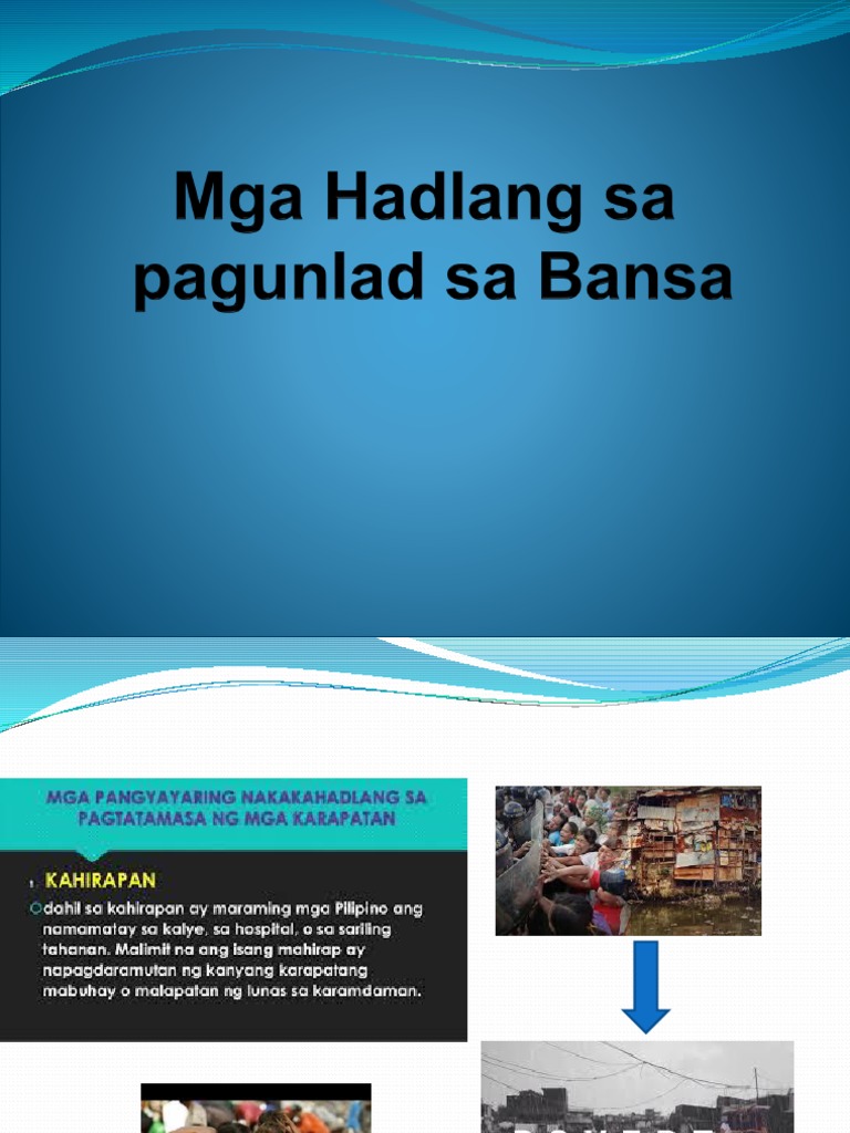 Mga Hadlang Sa | PDF