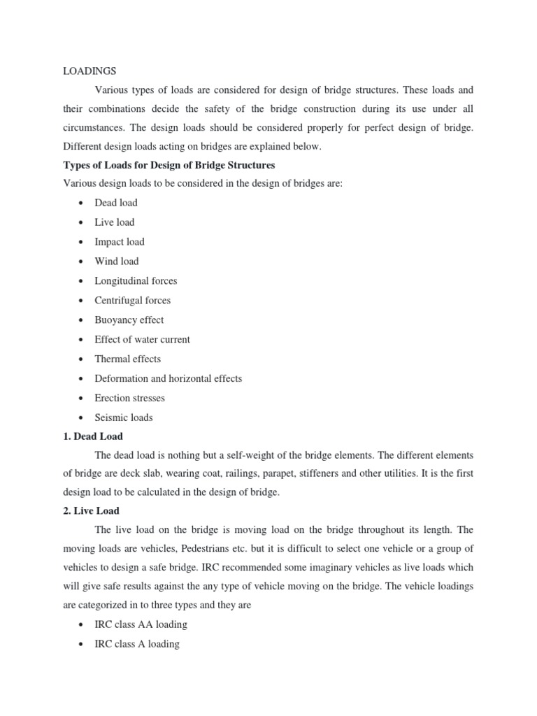 Irc Loading | PDF | Stress (Mechanics) | Bridge