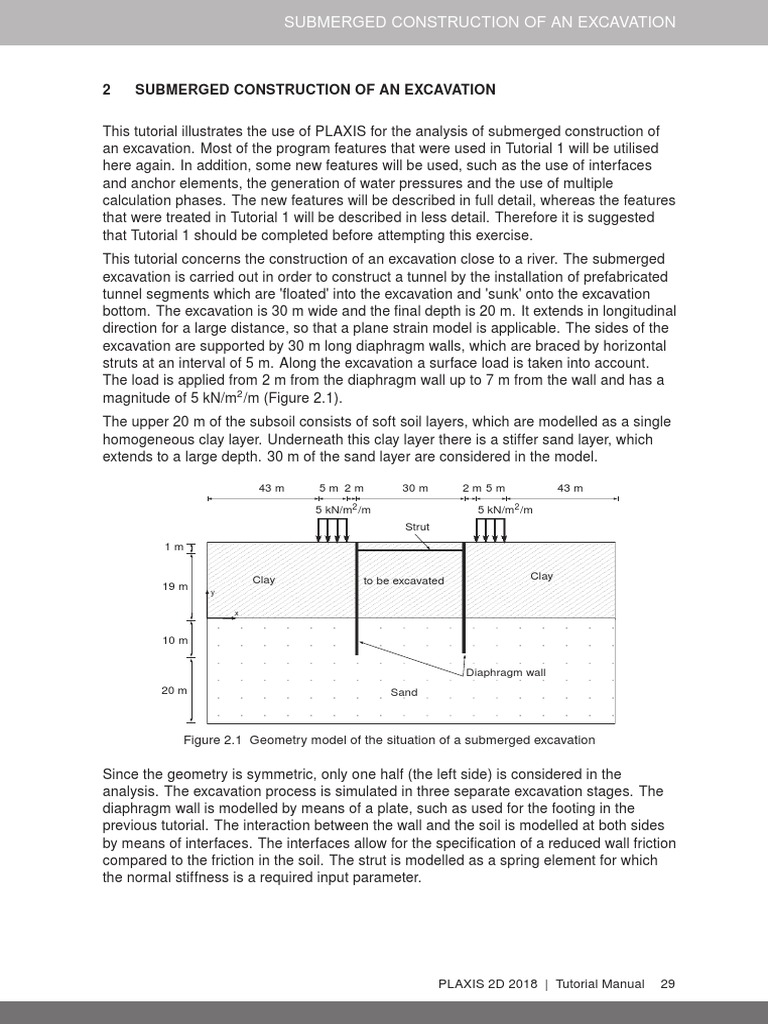 PLAXIS 2D 2018 Tutorial Lesson02 | PDF | Bending | Stress (Mechanics)