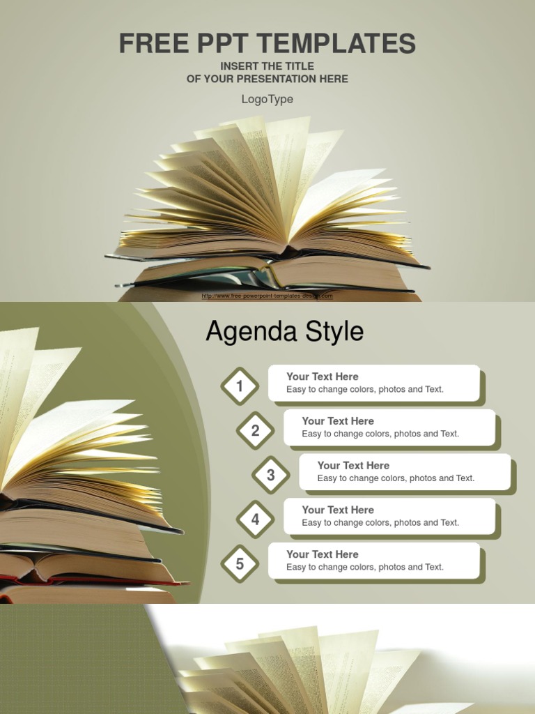 Vintage Old Books PowerPoint Template | PDF | Microsoft Power Point ...