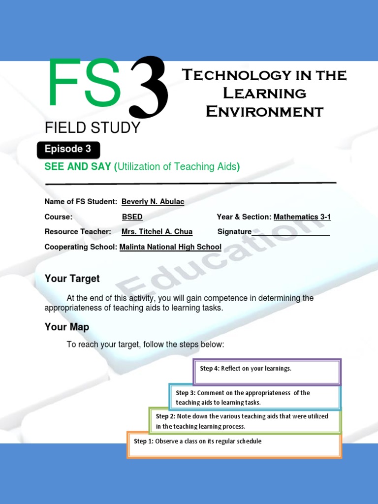 fs3 Episode 3 Done | PDF | Learning | Teachers