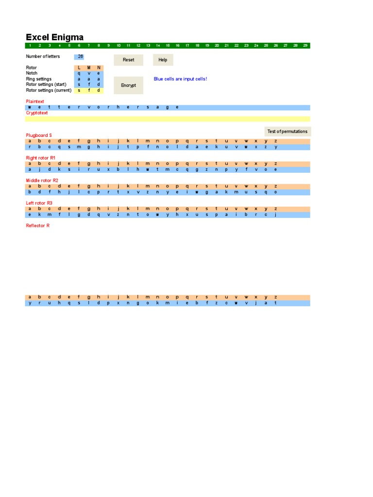 Excel Enigma - Eng | PDF | Machines | Cryptography