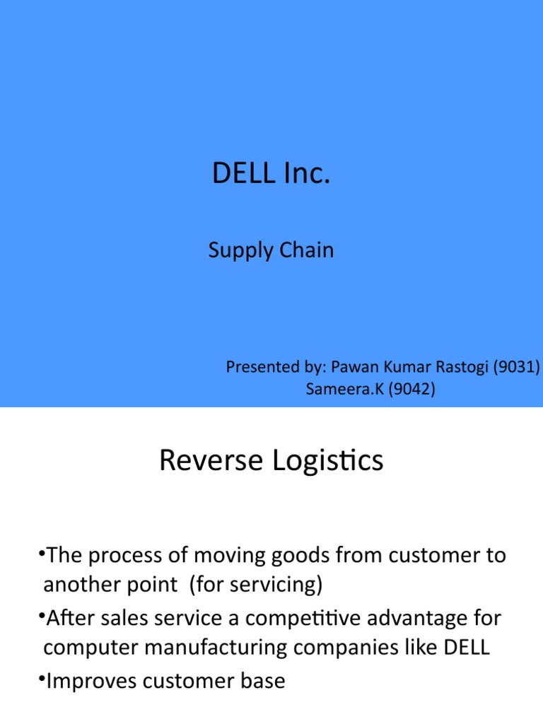Dell Supply Chain and Logistics Overview | PDF | Supply Chain | Dell