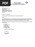 Request Letter For SOA | PDF