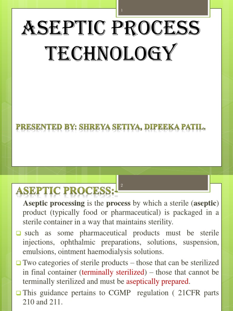 Aseptic Process Technology | PDF | Sterilization (Microbiology ...