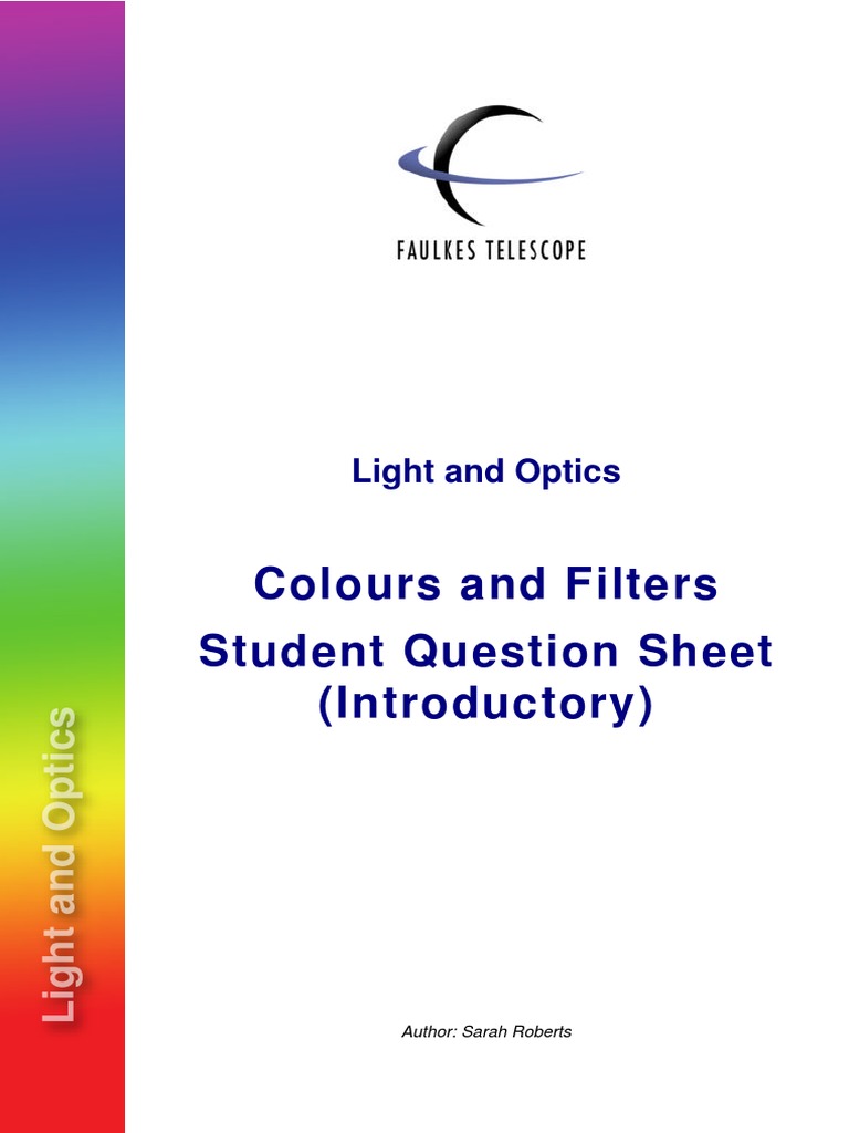 Colours Filters Intro | PDF | Rainbow | Optical Filter