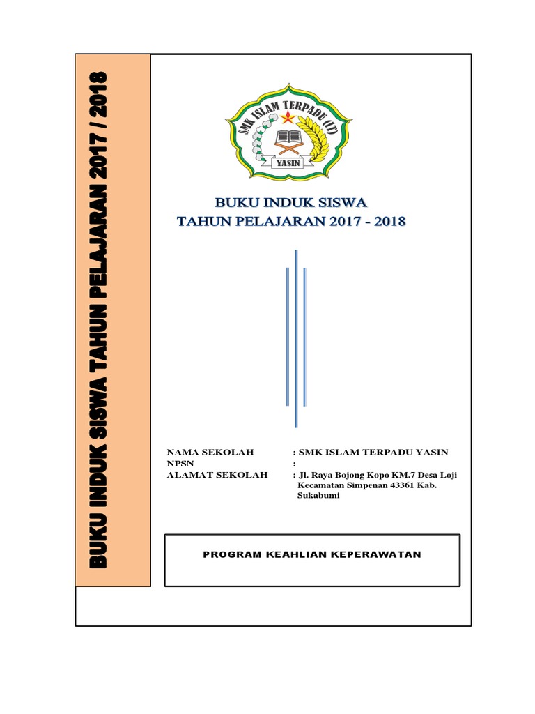 Contoh Cover Buku Induk | PDF