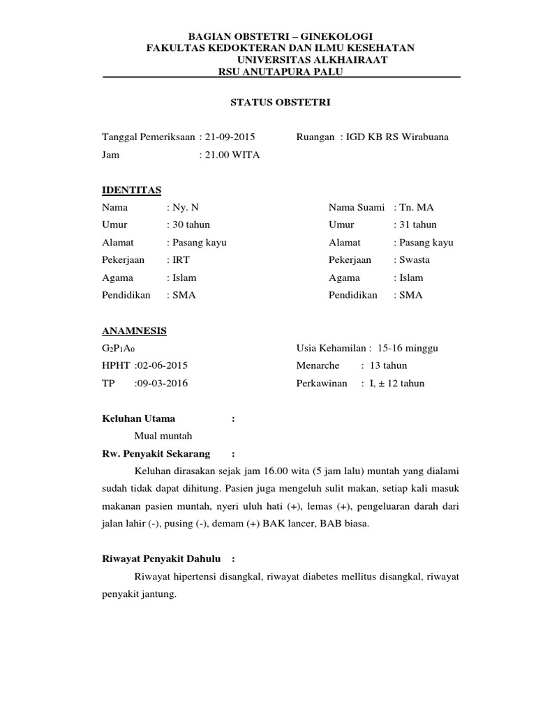 Refleksi Kasus Heg | PDF