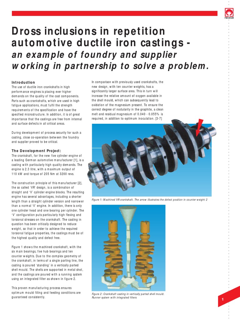 Dross Inclusions in An Iron Foundry | PDF | Casting (Metalworking ...