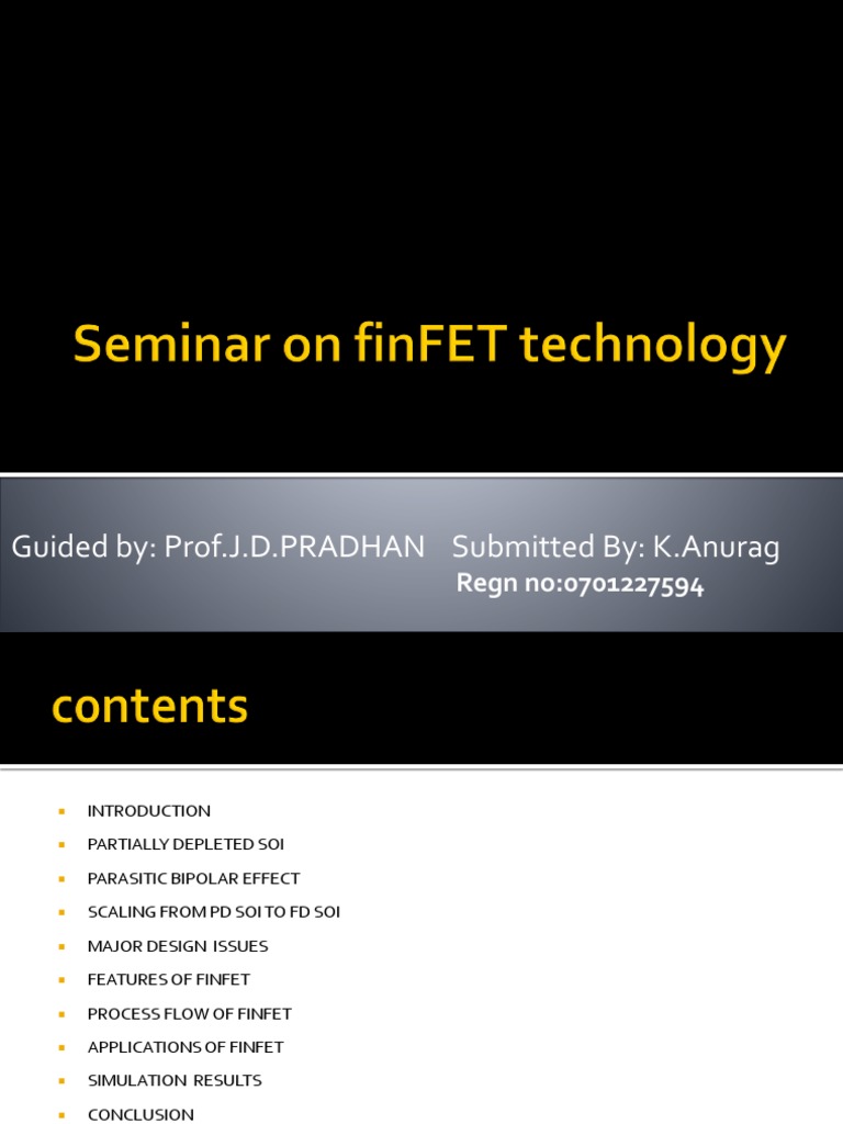 FinFET Process Flow and Design Insights | PDF | Field Effect Transistor ...