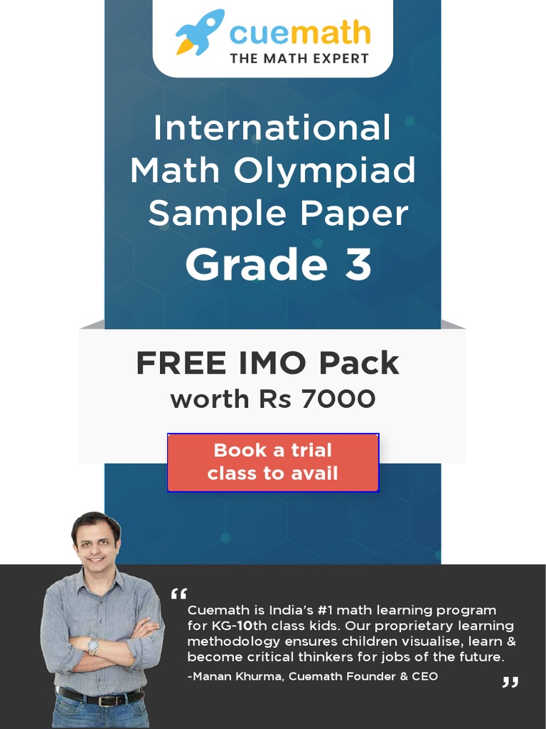 File Imo Sample Papers Class 3 1569924302 PDF | PDF | Teaching Mathematics