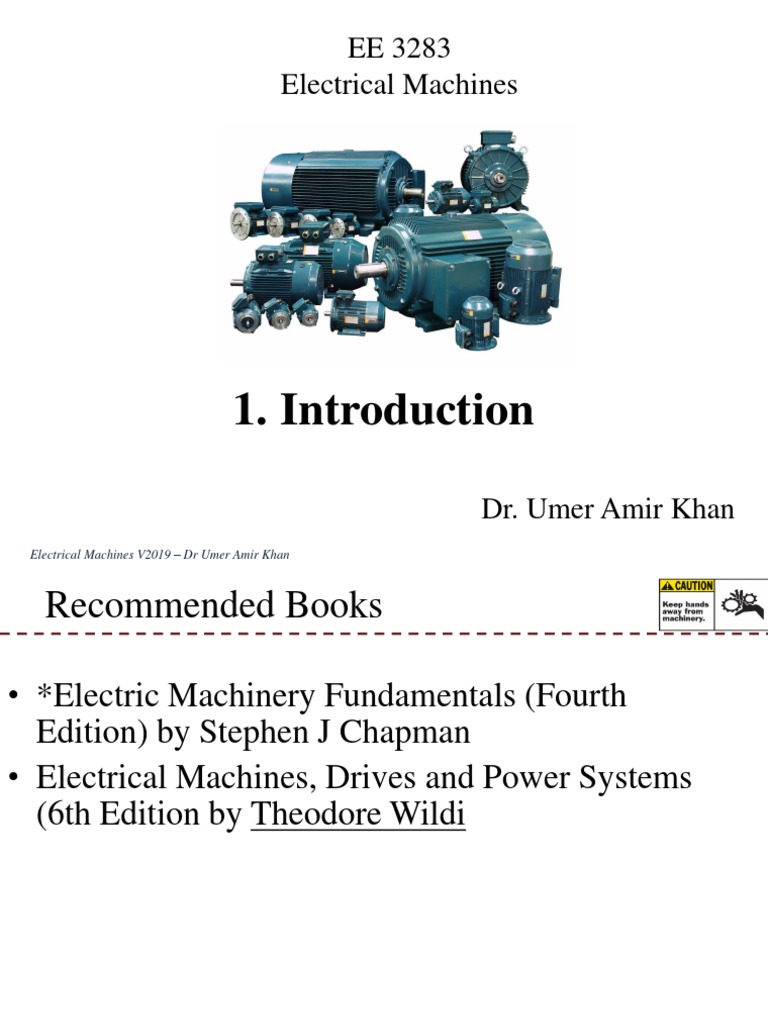 Introduction of Electrical Machines | PDF | Electric Motor | Electric ...