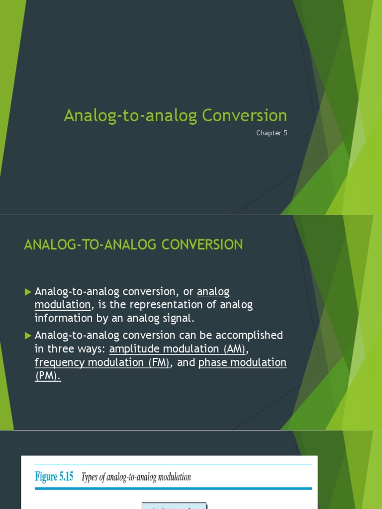 Analog To Analog Conversion | PDF | Frequency Modulation | Modulation