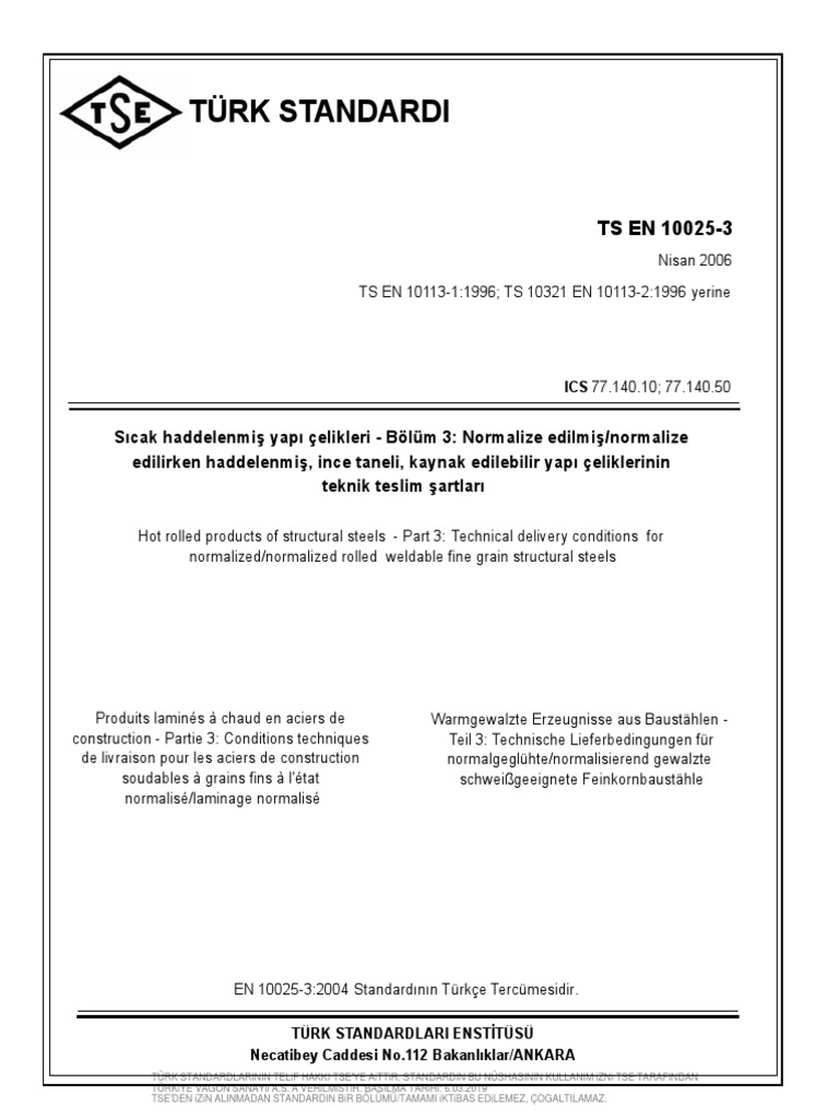 TS en 10025 3 PDF | PDF